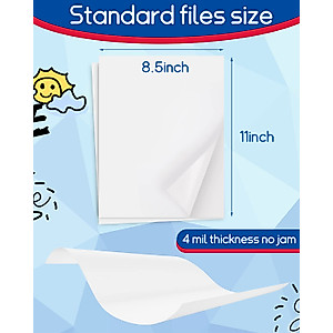 Colemoly Sticker Paper Printable Vinyl for Inkjet Printer 25 Sheets Matte White Waterproof Decals Adhesive Quick Drying Tear resistance Non-residue Label Vivid Color 8.5x11 In for Craft,Scrapbooking