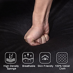 DANNRATCH 2 Pieces Velvet Sofa Set Convertible Sleeper Sofa Tufted Couch Bed with Adjustable Armrests and Backrest, Modern Loveseat Sleeper Bed with 2 Bolster Pillows for Living Room, Bedroom, Black