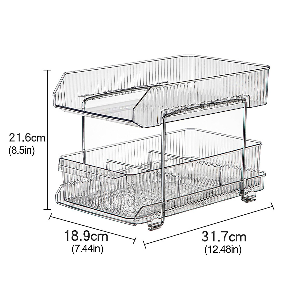 Medicine Cabinet Organizer, Multi Purpose Kitchen Under Sink Organizers, Pull Out Kitchen Pantry Shelf Cupboard, Home Organization for Kitchen Pantry, Desktop, Toiletry, Hair Products,