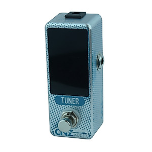 CNZ Audio Chormatic Tuner Guitar Effects Pedal with Large, Multi-Colored LED Display, True Bypass