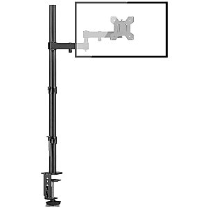 Bracwiser Single Fully Adjustable Standing Height Monitor Arm Stand Mount 800mm Tall for Monitor Computer Screen 13 15 17 19 20 22 23 24 26 27 30 32 inch VESA 75 100 (MD7821)