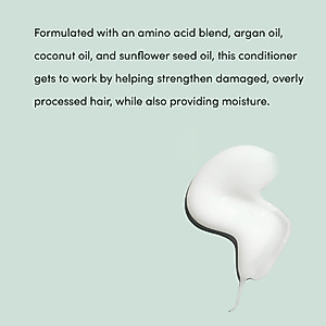 hers triple threat hydrating conditioner for damaged hair, leaves hair looking shiny and strong, color sage formula with an amino acid blend, argan, coconut, sunflower seed oil, 2 pack, 6.4oz