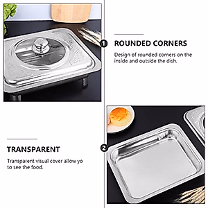 Cold Food Buffet Buffet Food Warmer Thickened Stainless Steel Chafing Dish with Lid Temperature Maintenance Food Holder Warmer Tray for Catering Buffet Kitchen Party Dining Buffet Server
