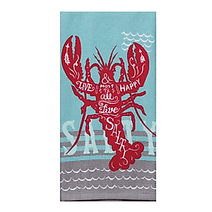 Kay Dee Designs Live Salty Lobster DP Dish Towel, 16 x 26, Various