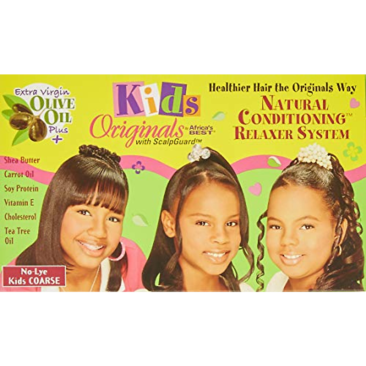 Kids Originals by Africa's Best Natural Conditioning Relaxer System, No Lye Formula, For Kids Coarse Hair, enriched Extra Virgin Olive Oil, Shea Butter, and Vitamin E