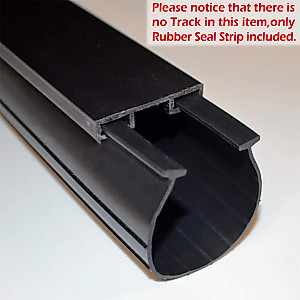 10 Feet Lenth Garage Door Bottom Weather Stripping Kit Rubber Seal Strip Replacement, Universal Sealing Professional Grade T Rubber,5/16" T Ends, 3 3/4" Width(Black)