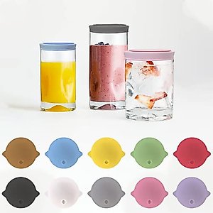 10 Pack Drink Covers for Alcohol Protection, Stretchy Cup Cover with Straw Hole, Drink Protector for Men, Women, Reuseable & Easy to Clean, Fits Cup Diameter 2.3 to 3.5in.