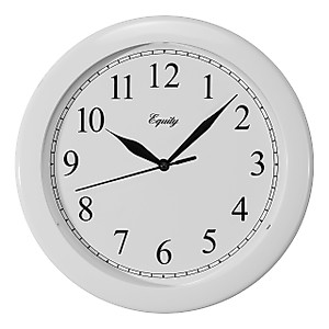 Equity by La Crosse White 10" Basics Quartz Analog Wall Clock