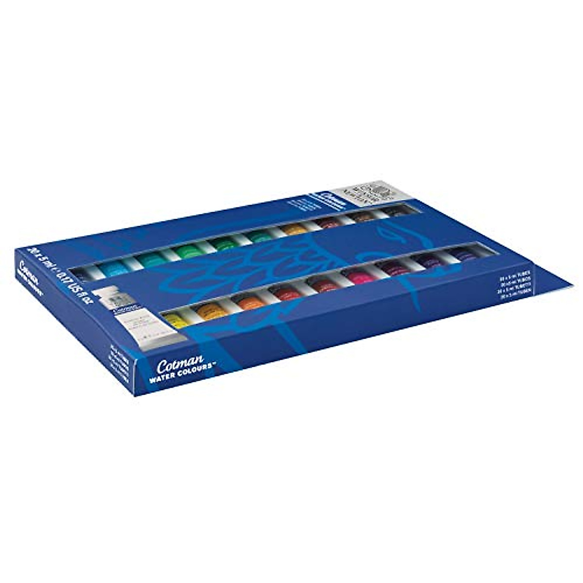 Winsor & Newton Cotman Watercolor Paint Set, 20 Colors, 5ml (0.17-oz) Tubes