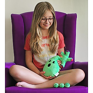 Attatoy Gallbladder Plush, Body Organ Stuffed Toy Complete with Gallstones