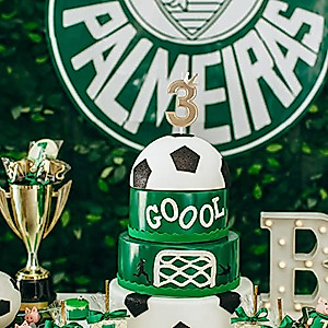 AIEX 3inch Birthday Number Candle, 3D Candle Cake Topper with Crown Cake Numeral Candles Number Candles for Birthday Anniversary Parties (Gold; 1)