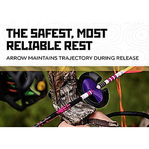 Trophy Ridge Kill Shot Whisker Biscuit Archery Arrow Rest, Ambidextrous, Purple, Medium