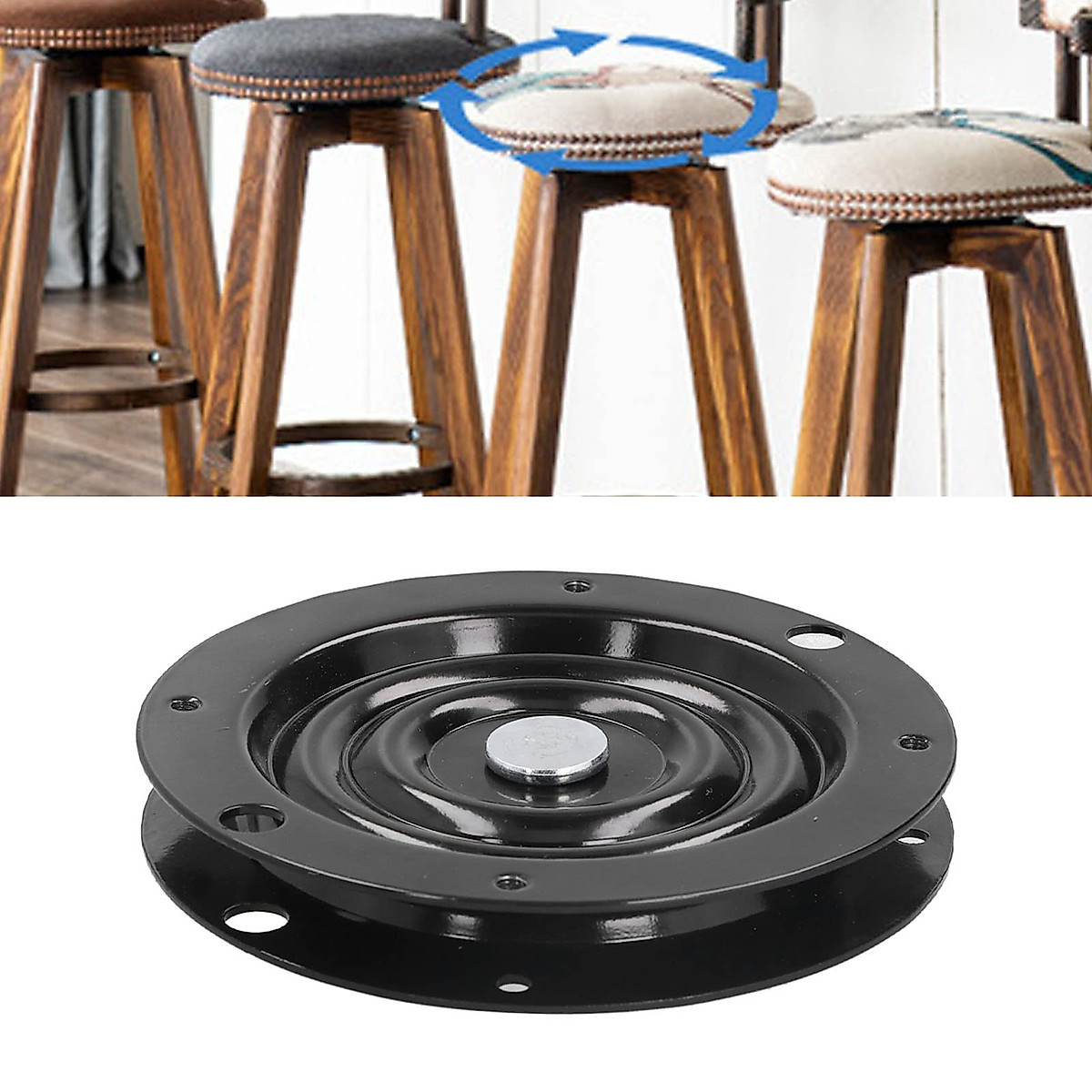 6 Inch Round Swivel Turntable Bearing Plate Iron Rotating Swivel Plate for Bar Chairs