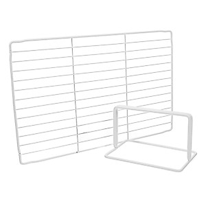 NULYLU Partition Closet Divider Shelf Separator Fridge Accessories Fridge Drawer Divider Cabinet Divider Refrigerator Storage Divider Refrigerator Separators Fridge Divider White Iron