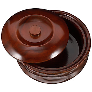 DOITOOL Wood Serving Bowls with Lid, Tableware Wooden Serving Bowls for Salad, Candys, Snack, Nuts Serving Container Condiment Container (8.25x8.25x2.85 Inch)