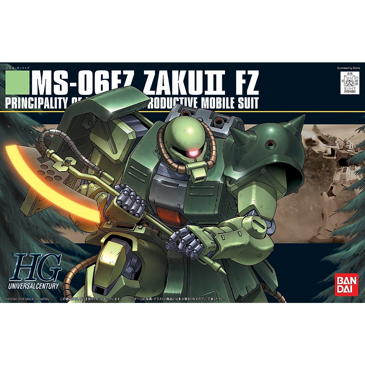 Bandai Hobby HGUC 1/144#87 MS-06F Zaku II FZ 0083: Stardust Memory Model Kit