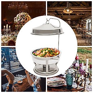 9L Chafing Dish Buffet Set, Round Food Pan, Buffet Servers and Warmers Disposable, Stainless Steel Chafing Dishes with Top Lid