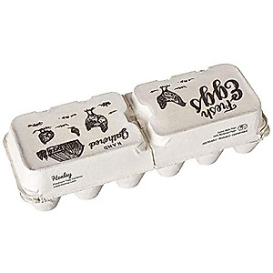 Half Dozen Empty Egg Cartons- 15 Full Dozen Can Split to 30 Half Dozen Size Cartons- Securely Holds 6 or 12 Extra Large Eggs