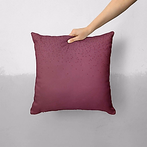 iiRov 50 Shades of Burgandy Micro Hearts - Custom Decorative Home Decor Indoor or Outdoor Throw Pillow Cover for Sofa, Bed or Couch Cushion (Pillow CASE Cover ONLY)