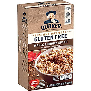 Quaker, Gluten Free Instant Oatmeal, Maple & Brown Sugar, 8 Ct