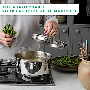 Tefal Cook's Direct Frying Pan, 24cm, Jamie Oliver, Stainless Steel