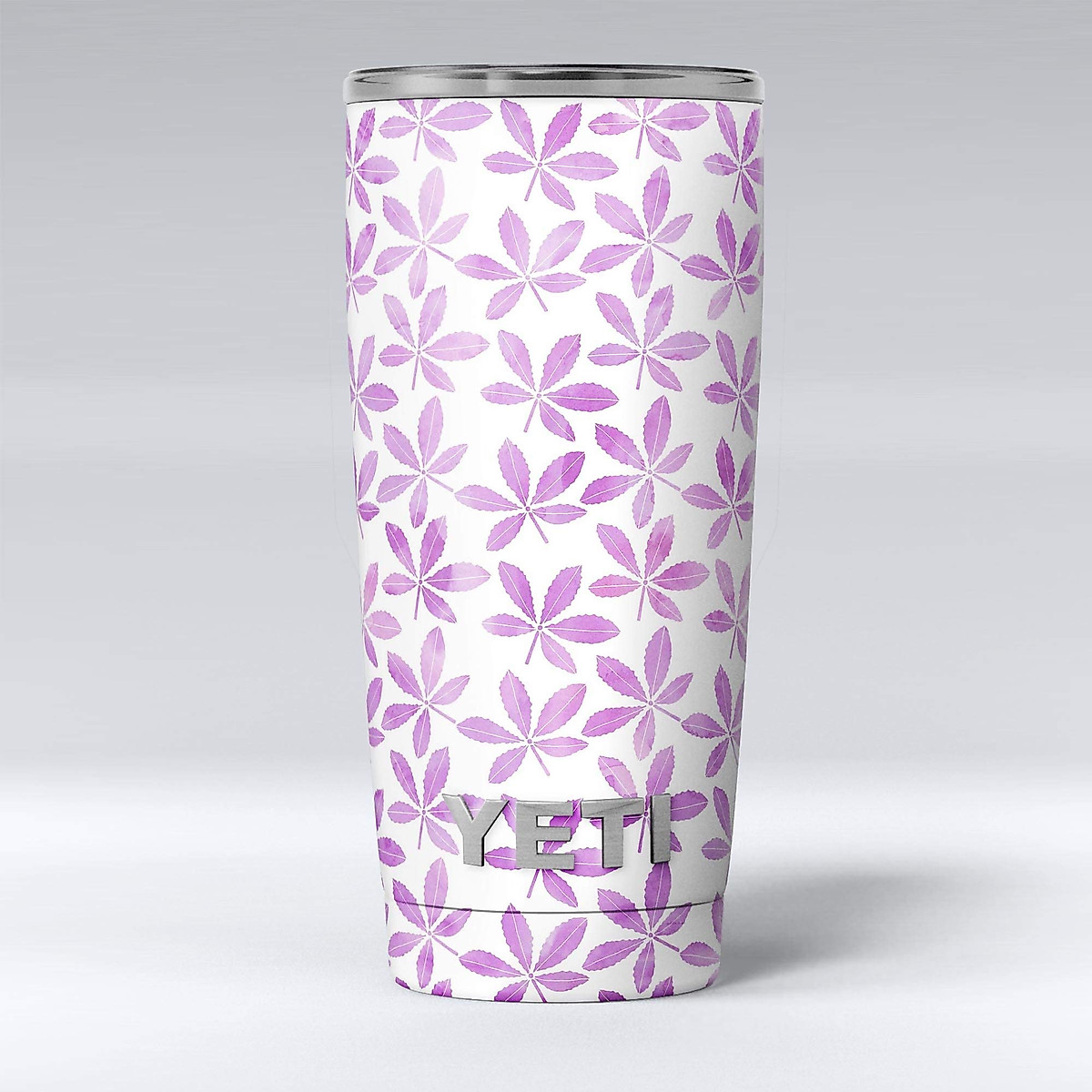 Design Skinz The Vibrant Pink and Purple Leaf - Skin Decal Vinyl Wrap Kit Compatible with The Yeti Rambler Cooler Tumbler Cups