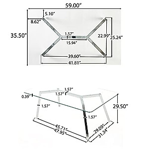 Christopher Knight Home Zavier Tempered Glass Dining Table, Clear / Chrome