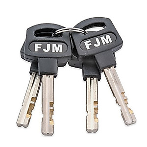 FJM Security Products SPSA80-CR-KA Triple Chrome Plated D-Shaped Security Padlock, 3-1/8