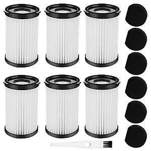 6 Pack Vacuum Cleaner HEPA Filter Replacement Filter Compatible for MOOSOO D600 / D601 and iwoly V600 Corded Vacuum Cleaner 6 HEPA Filters and 6 Sponge