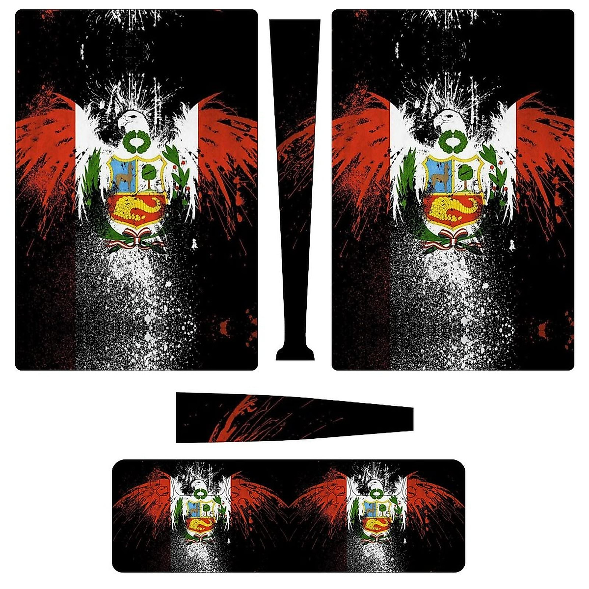 Peru Flag Compatible with PS5 Console and Controller Sticker Skin, Durable, Scratch-Resistant, and Bubble-Free (Digital Version)