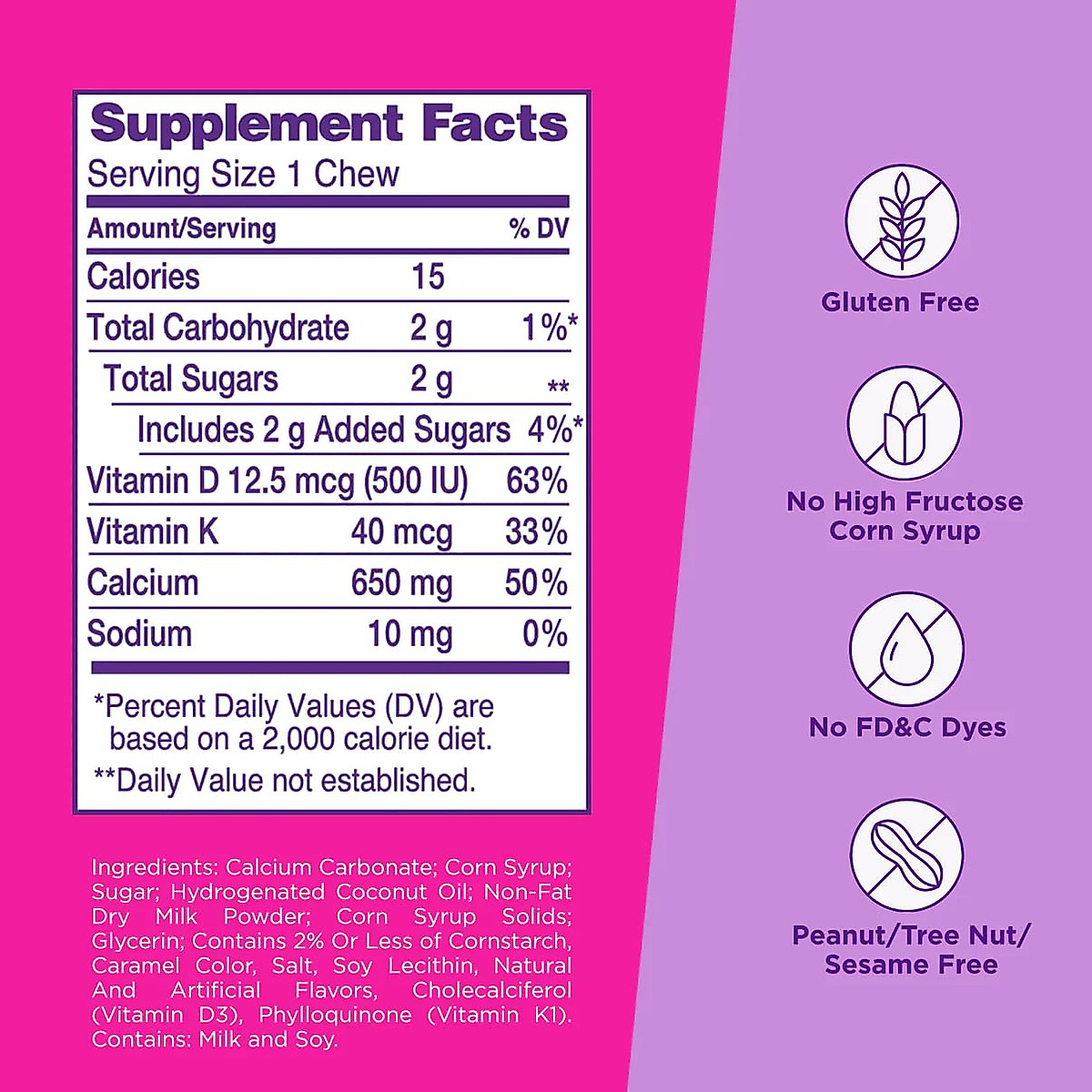 Viactiv Calcium Supplement Soft Chews, Milk Chocolate & Caramel, 200 Count