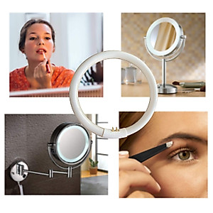 Konideke 5.5 Inch 4 Pin T4 12W Circular Fluorescent Bulb Replacement for Conair Round Vanity Magnifying Makeup Mirror Light Bulb(2 Pack)