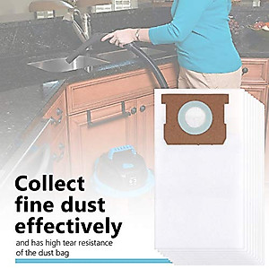 KEEPOW 9 Pack Shop Vacuum Bag Replacement Compatible with Vacmaster 5 to 6 Gallon Wet Dry Vacuum, Part # VDBS