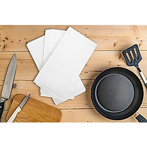 Aunti Em's Kitchen Flour Sack Dish Towels - Natural Cotton for Embroidery and Drying Glass, Hand, Dinnerware - Plain, Thick, Zero-Lint - Highly Absorbent - Set of 13, 27 x 27 Inch, White