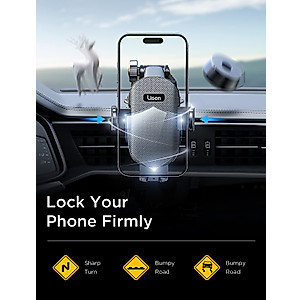 LISEN Car Phone Holder Mount, Dashboard Phone Holder for Car, [Upgrade Super Stickiness & Firmly Grip] Phone Mount for Car Universal Car Phone Holder Compatible for iPhone 14 13 Pro Max Mini Samsung