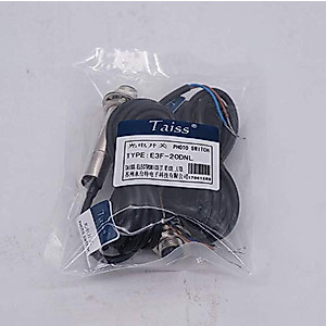Taiss/1 Pair photoelectric Switch 0-20M Through-Beam Reflection Optical Photoelectric Beam Sensor NPN NO photoelectric Sensor Switch 6-36V Proximity Switch with Infrared Ray Beam E3F-20DNL-Z-12MM