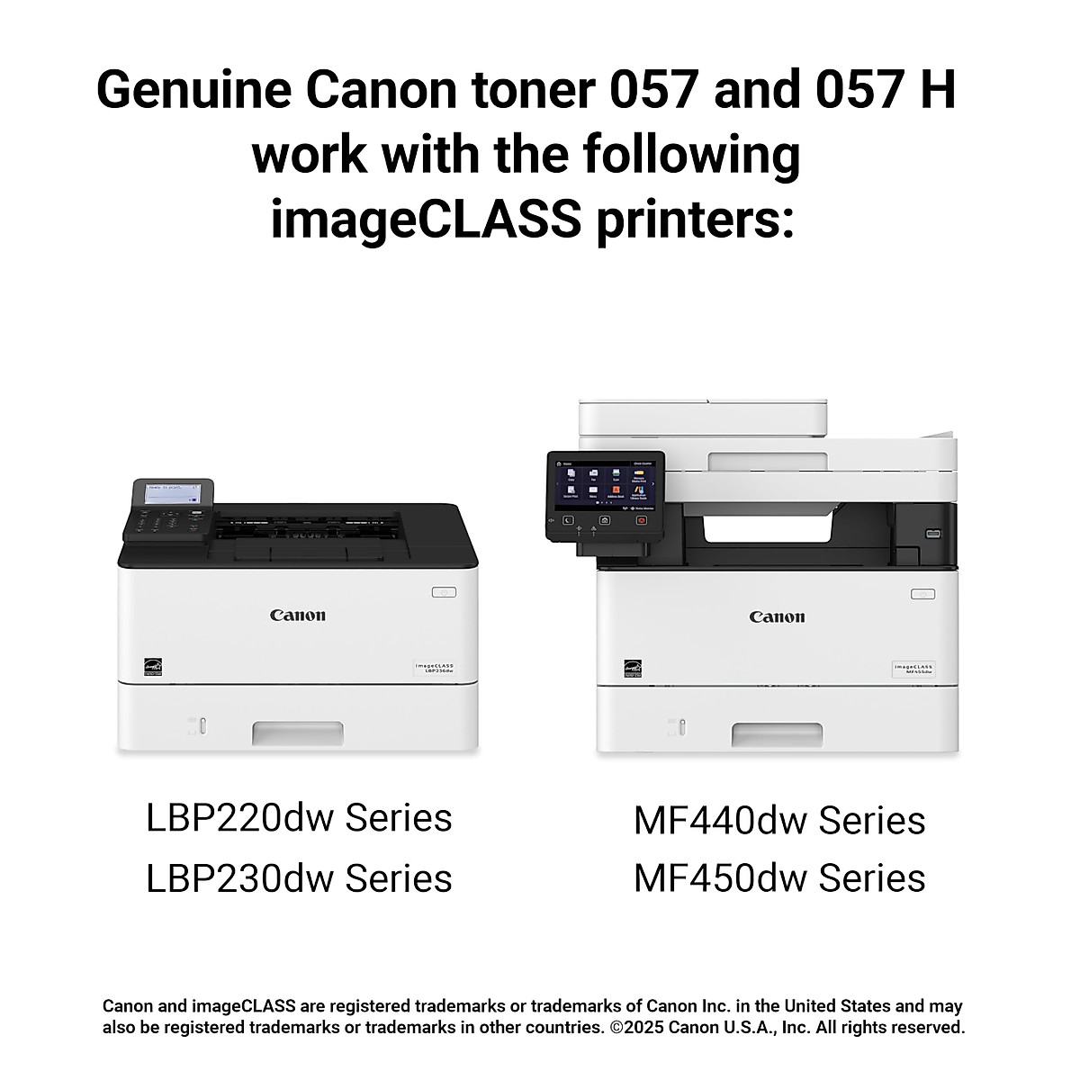 Canon Genuine Toner Cartridge 057 Black, High Capacity (3010C001), 1-Pack imageCLASS MF449dw, MF448dw, MF445dw, LBP228dw, LBP227dw, LBP226dw Laser Printers (057 H)