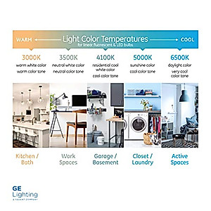 GE Lighting FC12 T9 Garage & Basement Circline Fluorescent Light Bulb, Cool White Finish, 32-Watt, 1950 Lumen, 12-Inch Circular Diameter, 1-Pack