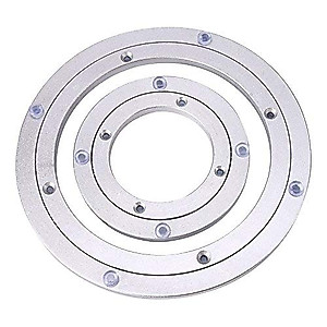Heavy Duty Aluminium Alloy Rotating Bearing Turntable Round Dining Table Smooth Swivel Plate ( Size:8Inch)