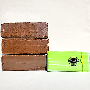 Coco Coir Bricks 5.5 Lbs Pack 3 Coco Bricks RHP Cert pH Balance Buffered Washed Organic Coconut Fiber Soil Compressed Coco Peat Block Indoor Outdoor Plant Flower Vegetable Garden 3 Hydrate/Storage Bag