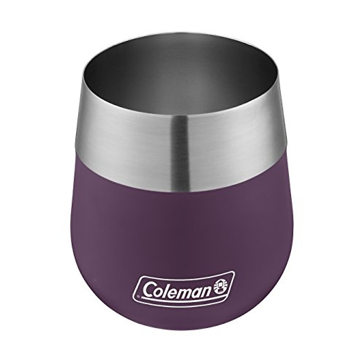 Coleman Claret Insulated Stainless Steel Wine Glass, Violet, 13 oz.