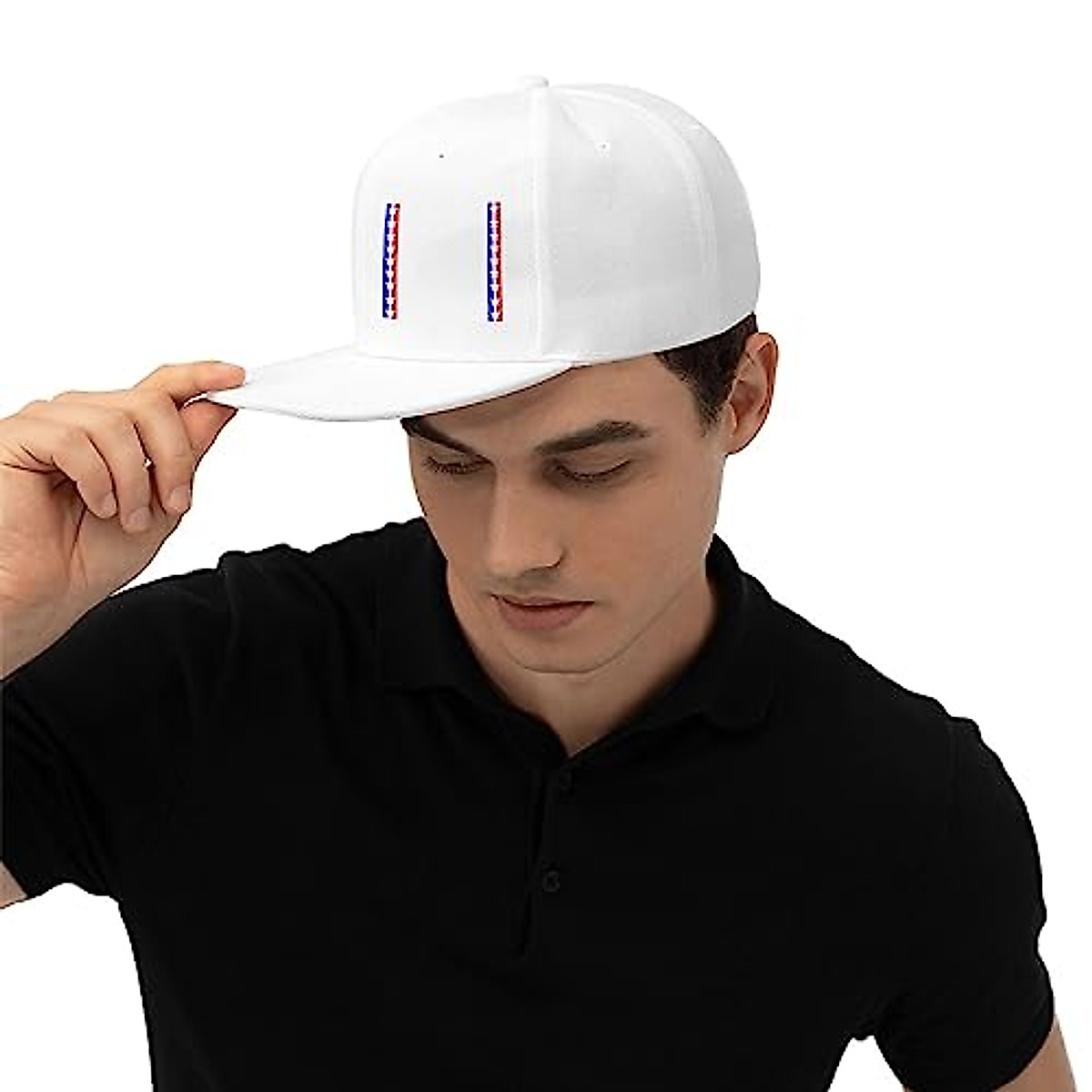 Fuck Kamala Harris and F Joe Biden Baseball Cap Flat Bill Hip Hop Style Classic Snapback Hat White