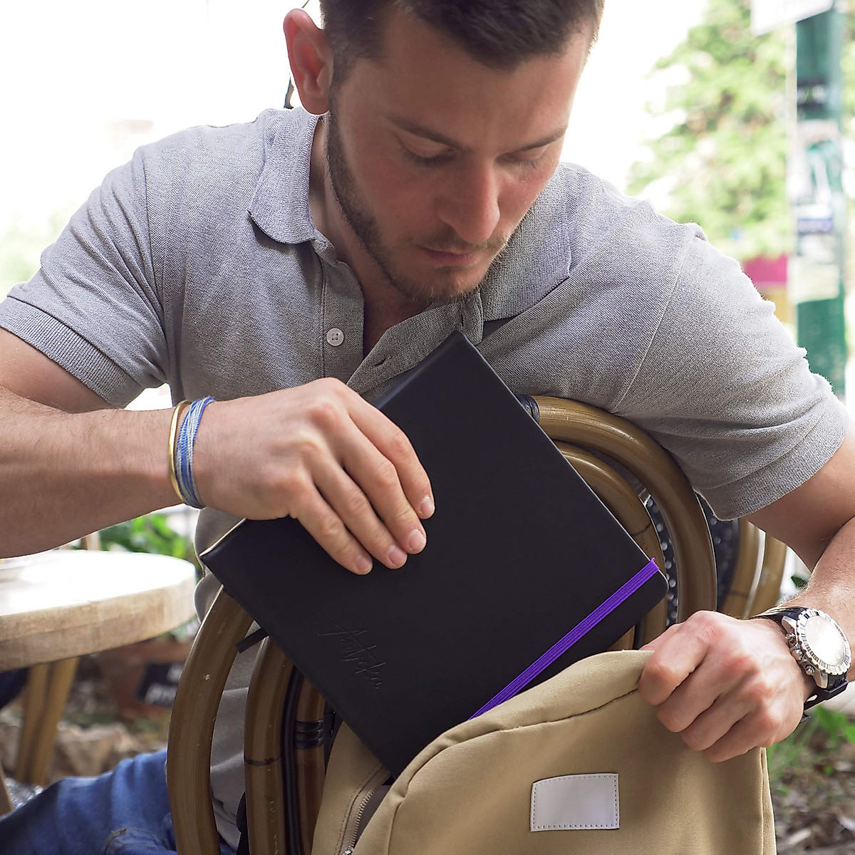 Articka Note Hardcover Sketchbook – Square Hardbound Sketch Journal – 8 x 8 Inch Art Book – 120 Pages with Elastic Closure – 180GSM Ultra Smooth Paper – Ideal for Pencils, Graphite, Charcoal, Pen