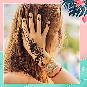 Henoyso 57 Pieces Surfer Strand Wave Braided Stretch Friendship Woven Rope, Adjustable Waterproof Handmade Wax Wrap Bracelet Anklet for Girls Women (Warm Style)