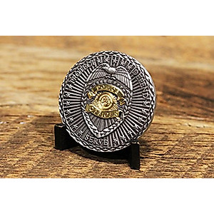 Police Officer Dedication Challenge Coin! Law Enforcement Custom Coin, Unreal Two Tone 3D Challenge Coin! Solid Brass Die Struck Police Department Challenge Coin!