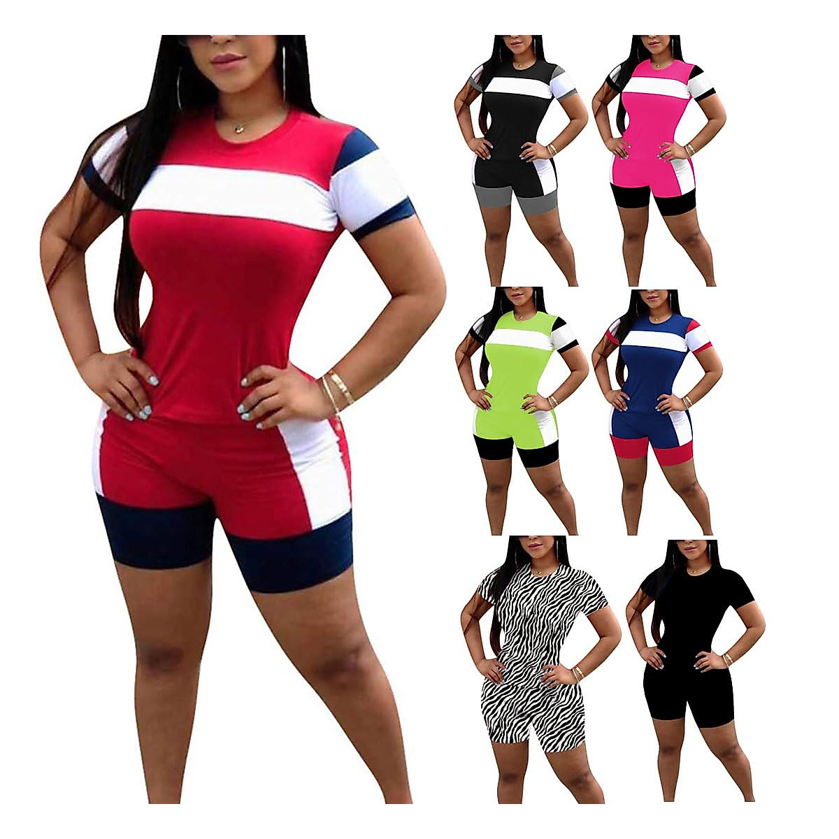 TOPONSKY Ethika Womens Biker Tights 2 Piece Piezas Set Pants Women Black Gray L