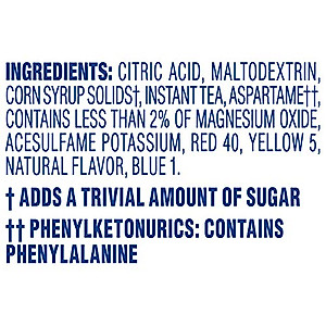 Crystal Light Sugar-Free Lemon Iced Tea Naturally Flavored Powdered Drink Mix, 6 Count (Pack of 12)