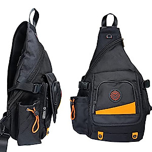 INNTURT Large Sling Bag Backpack Pack 13" 14" Laptop Bag Satchel Travel Backpack Black