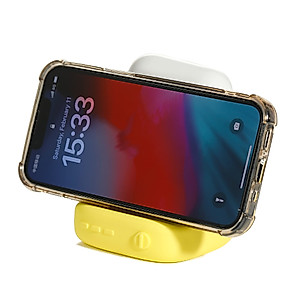 HECCEI iWatch Charging Dock, Charger Stand for Apple Watch Series Ultra/8/SE2/7/6/SE/5/4/3/2/1, for Airpods 3/2/Pro, iPhone 14/13/12/11/Pro/X/Max/XS/XR/8 Stand, Supports Nightstand Mode (Yellow)