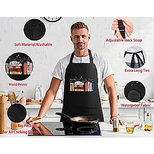 Singer Taylor Album Apron for Women with Pockets,Womens Aprons Waterproof Cooking Aprons with Adjustable Neck Strap and Long Ties for Swift Fans,